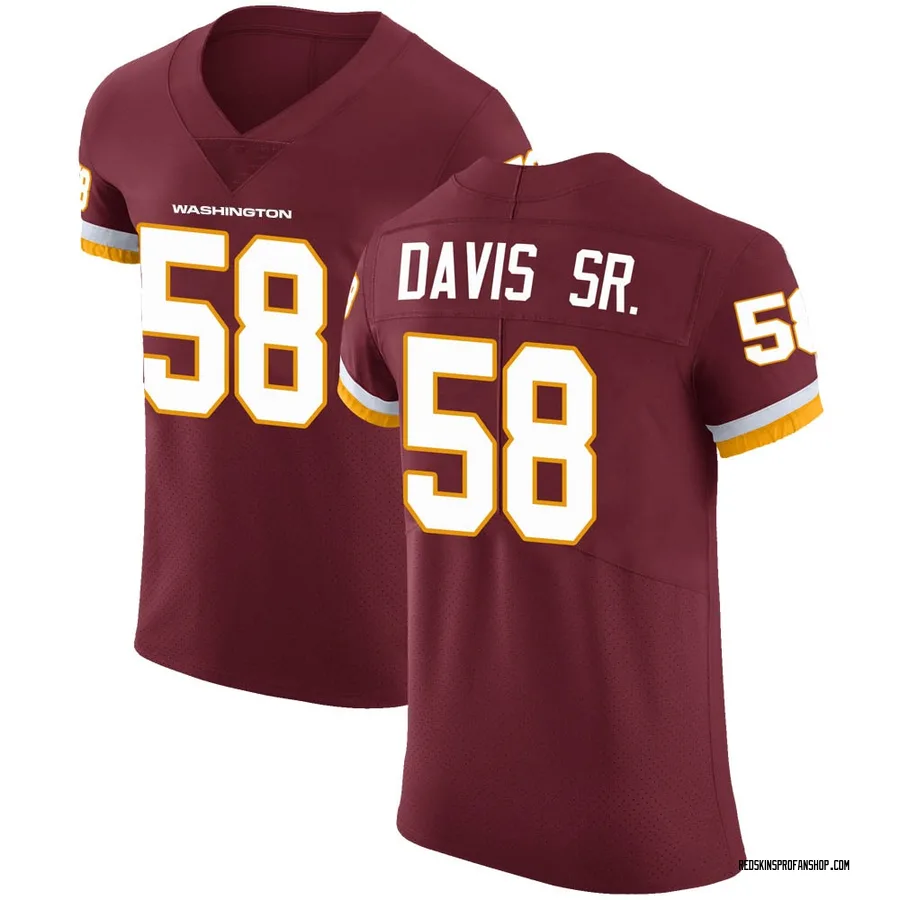 Men's Thomas Davis Washington Redskins Men's Elite Burgundy Team Color ...